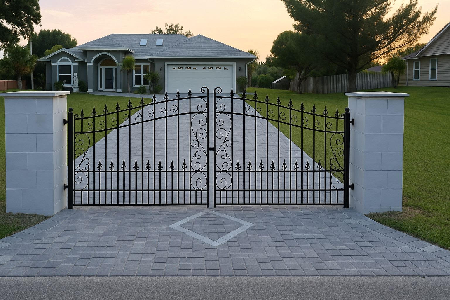 Aluminum Double Swing Gate Model St Augustine – Bermudez gates